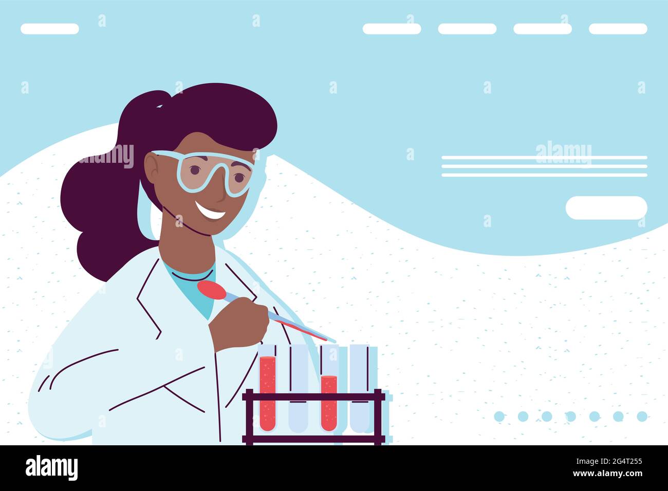 afro woman lab science scientist Stock Vector Image & Art - Alamy