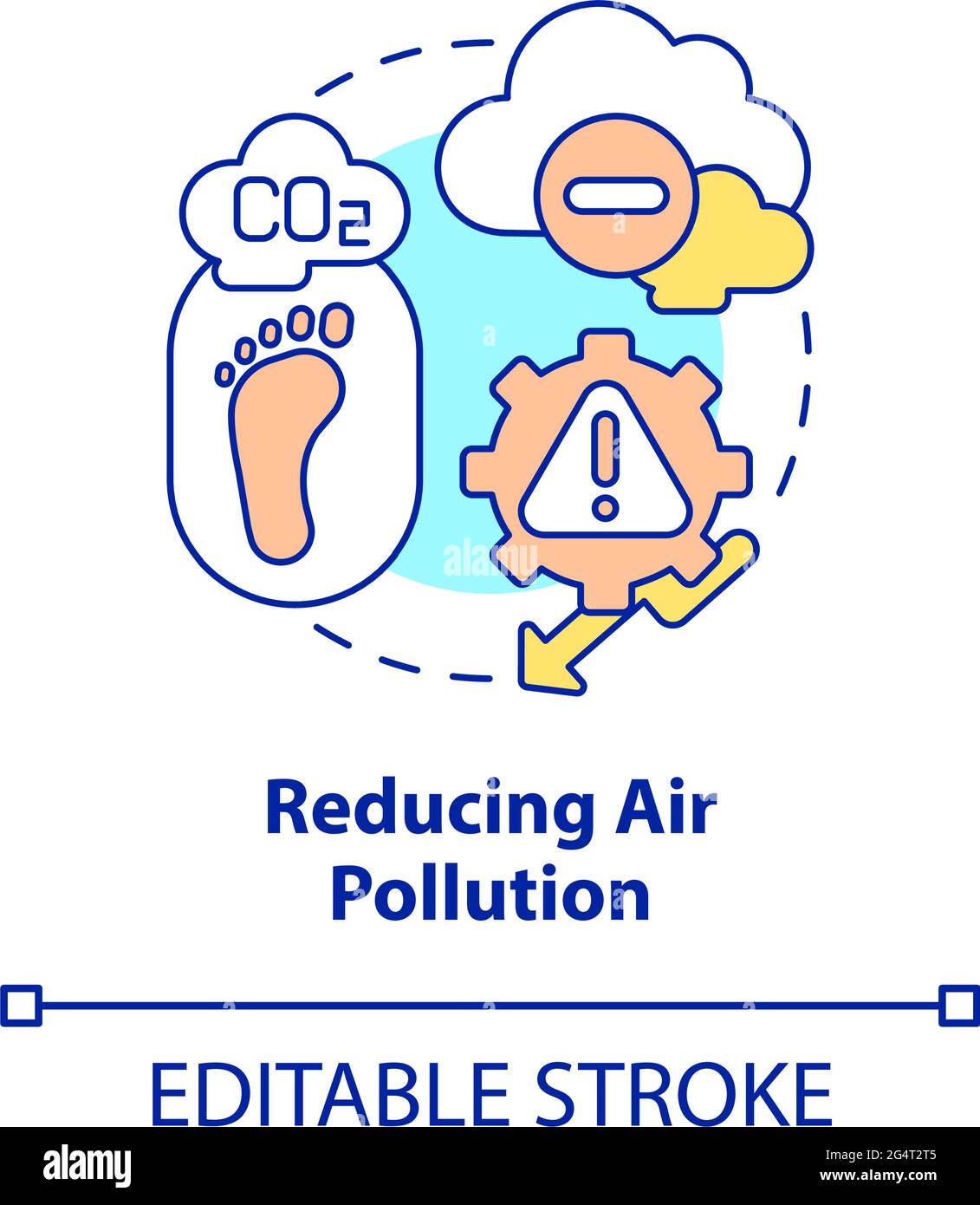 Reducing Air Pollution Concept Icon Stock Vector Image And Art Alamy
