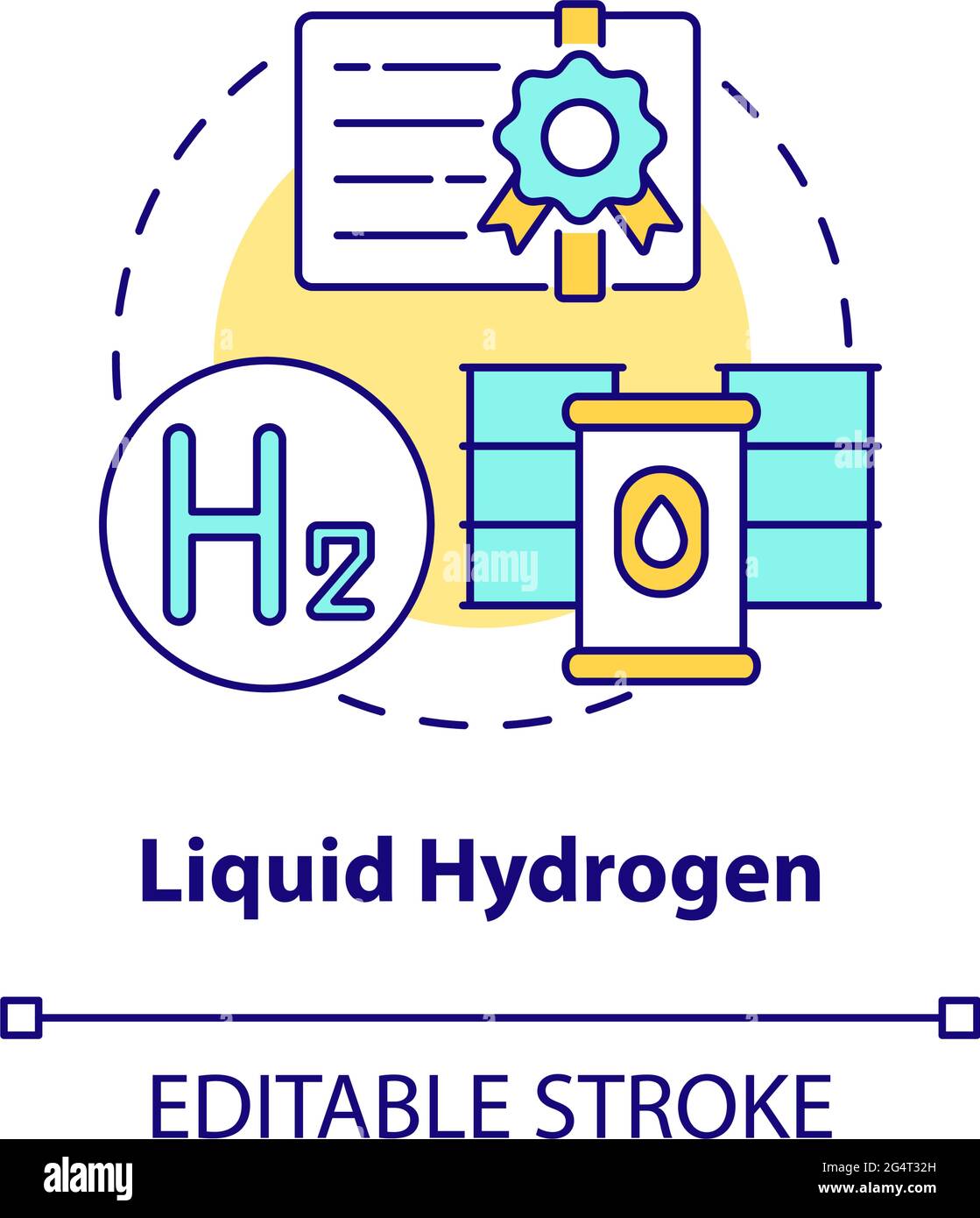 Liquid hydrogen concept icon Stock Vector Image & Art - Alamy