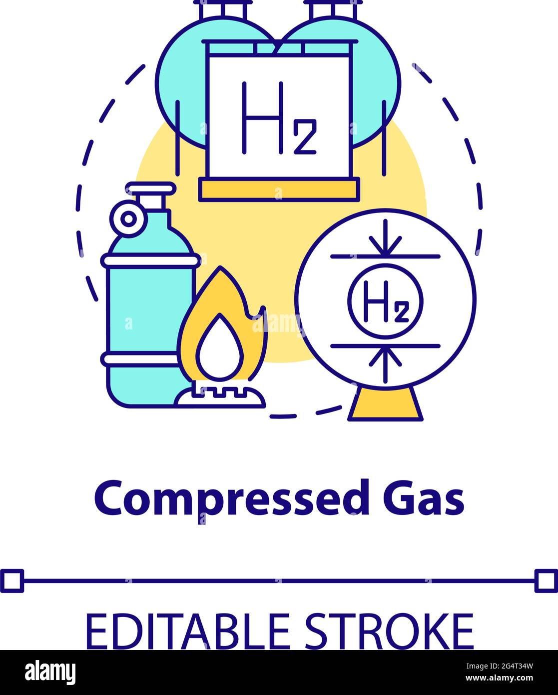 Compressed gas concept icon Stock Vector Image & Art - Alamy