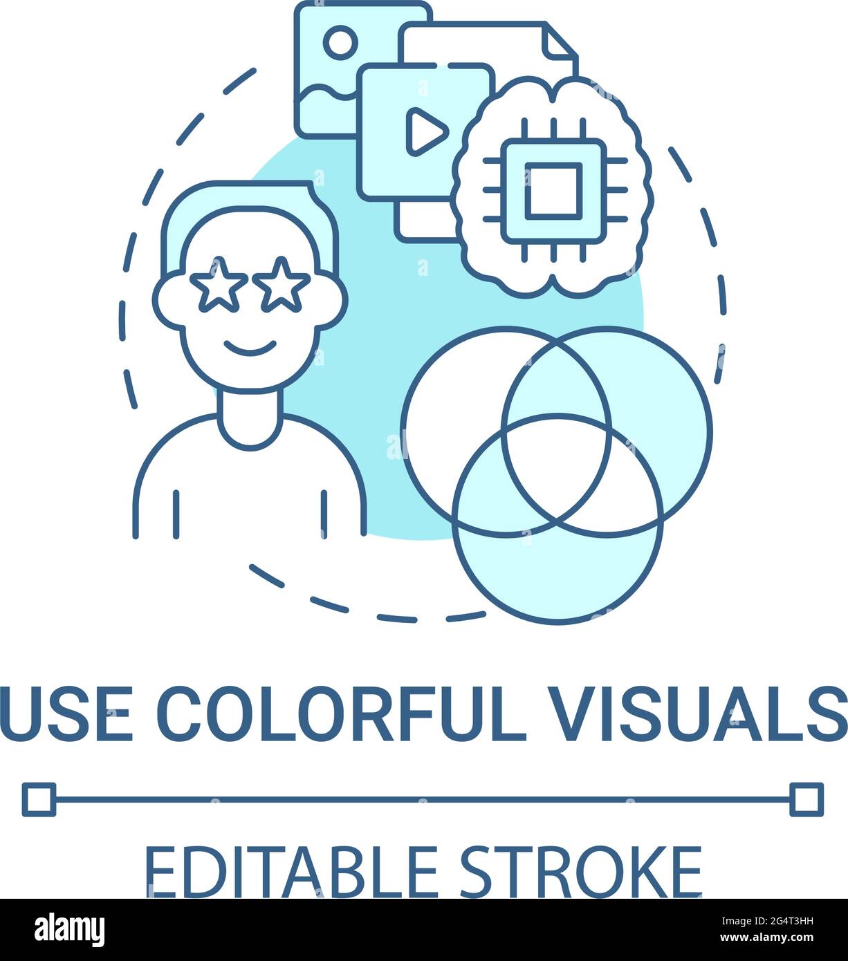 Use colorful visuals concept icon Stock Vector Image & Art - Alamy