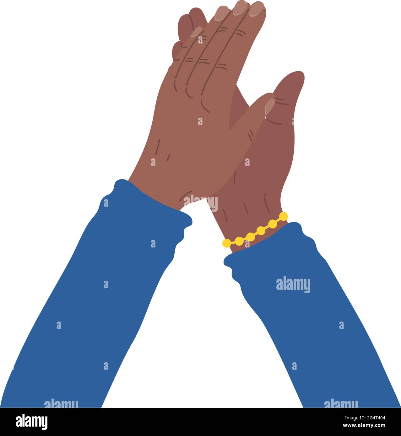 Black hands clapping Cut Out Stock Images & Pictures - Alamy