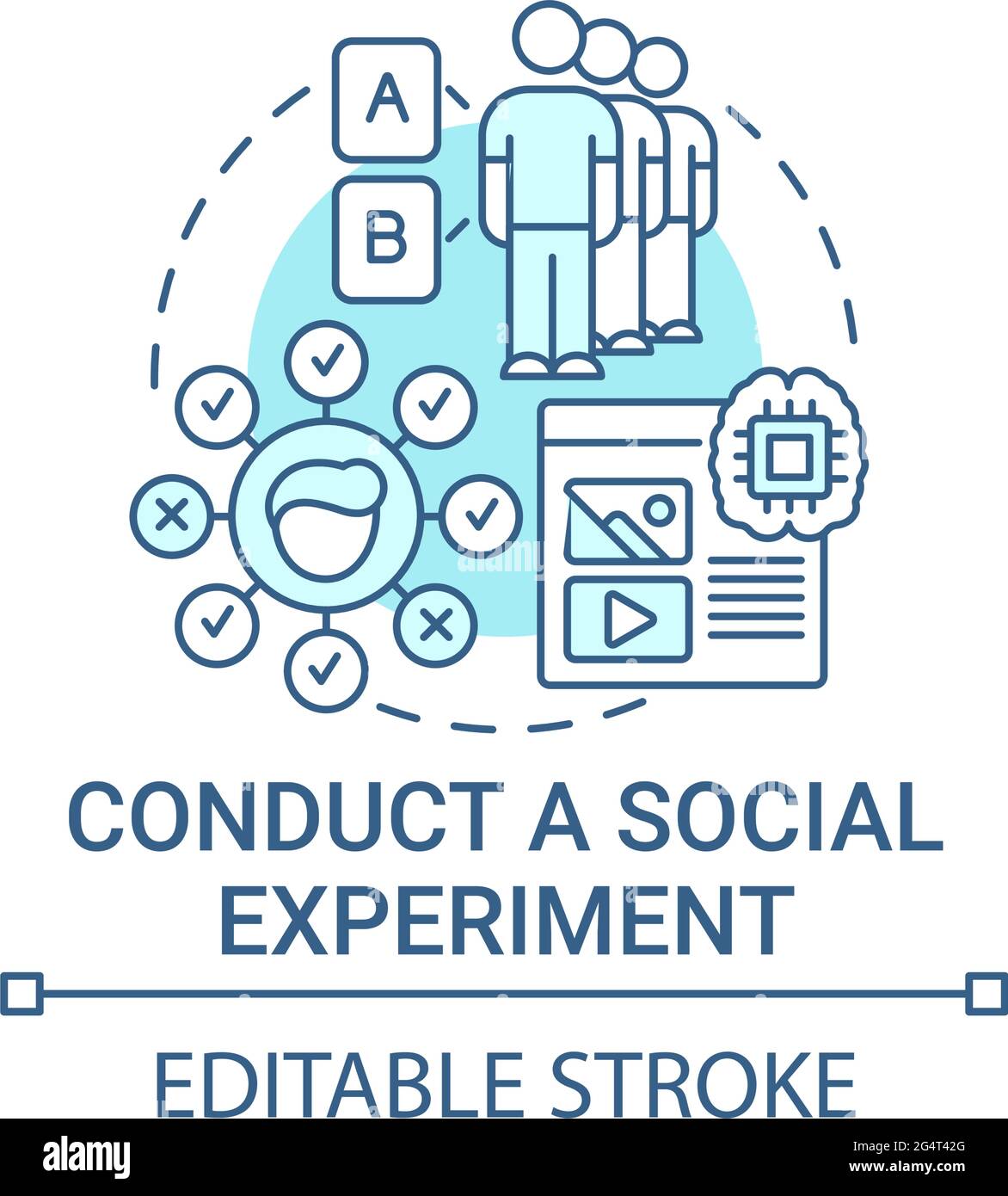Conduct social experiments concept icon Stock Vector Image & Art - Alamy