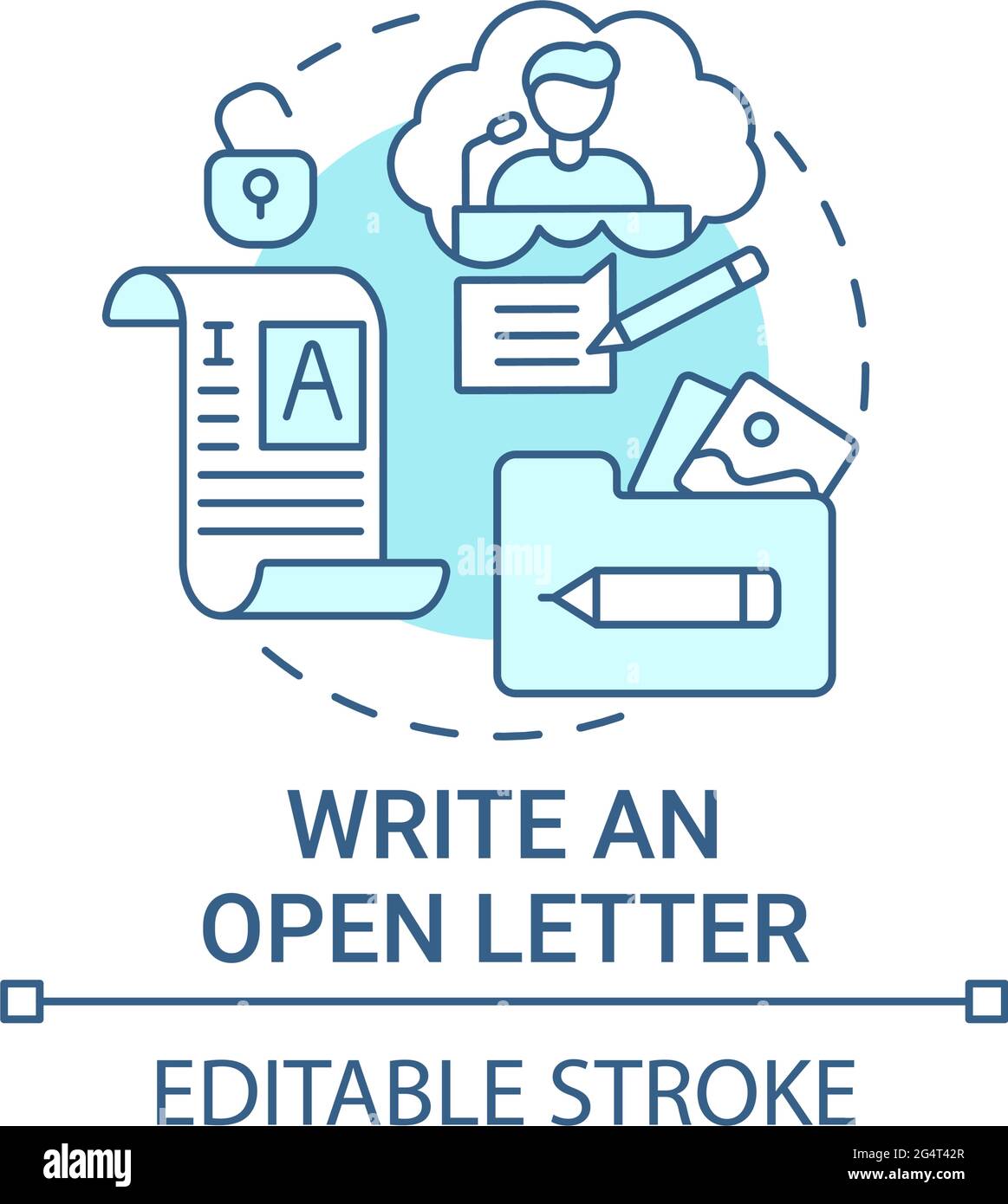 Write open letter concept icon Stock Vector Image & Art - Alamy