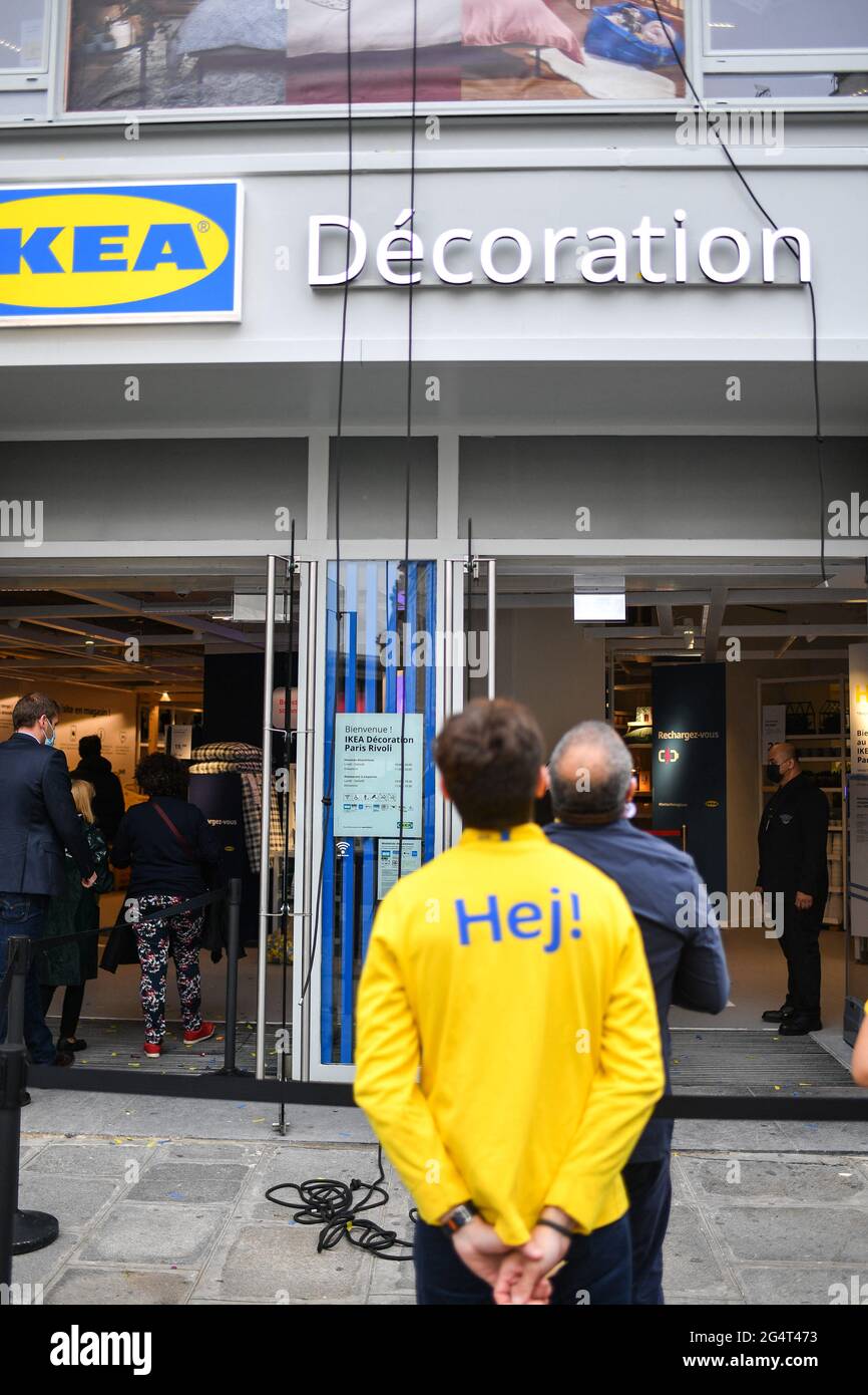 Opening of the new Ikea Decoration store located rue de Rivoli in Paris ...