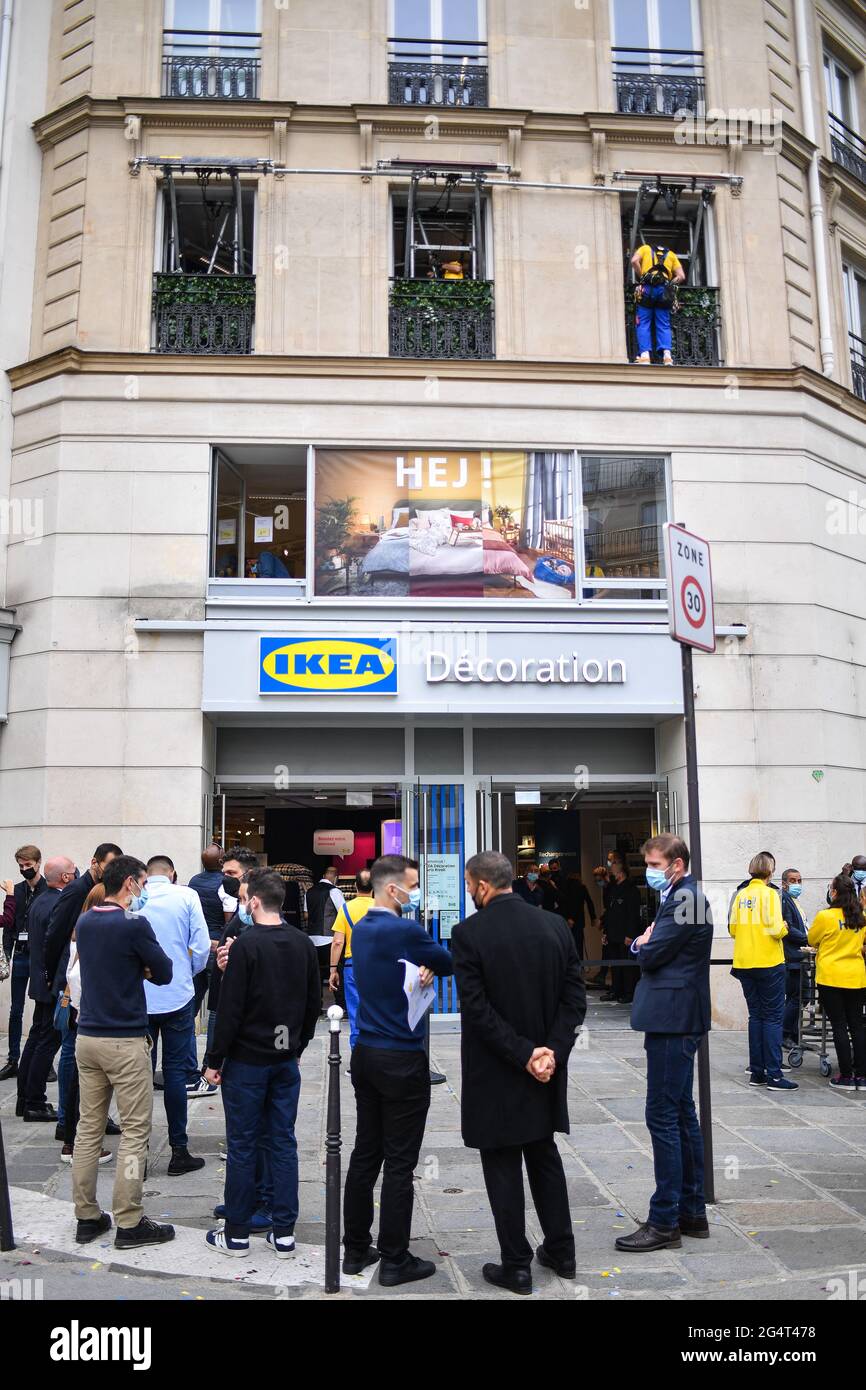 Opening of the new Ikea Decoration store located rue de Rivoli in Paris ...