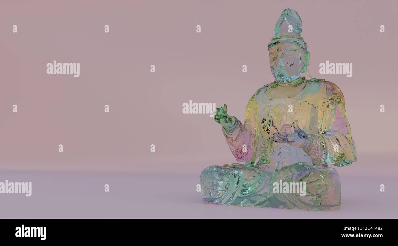 Seated Bodhisattva Guanyin 12th Century Statue Digitally Rendered with ...