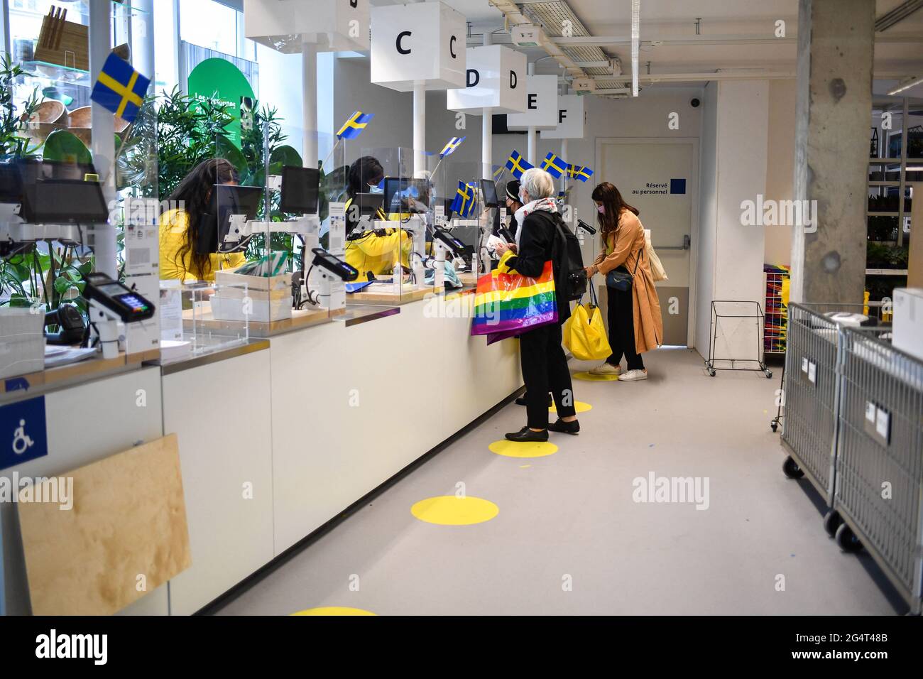 Opening of the new Ikea Decoration store located rue de Rivoli in Paris ...