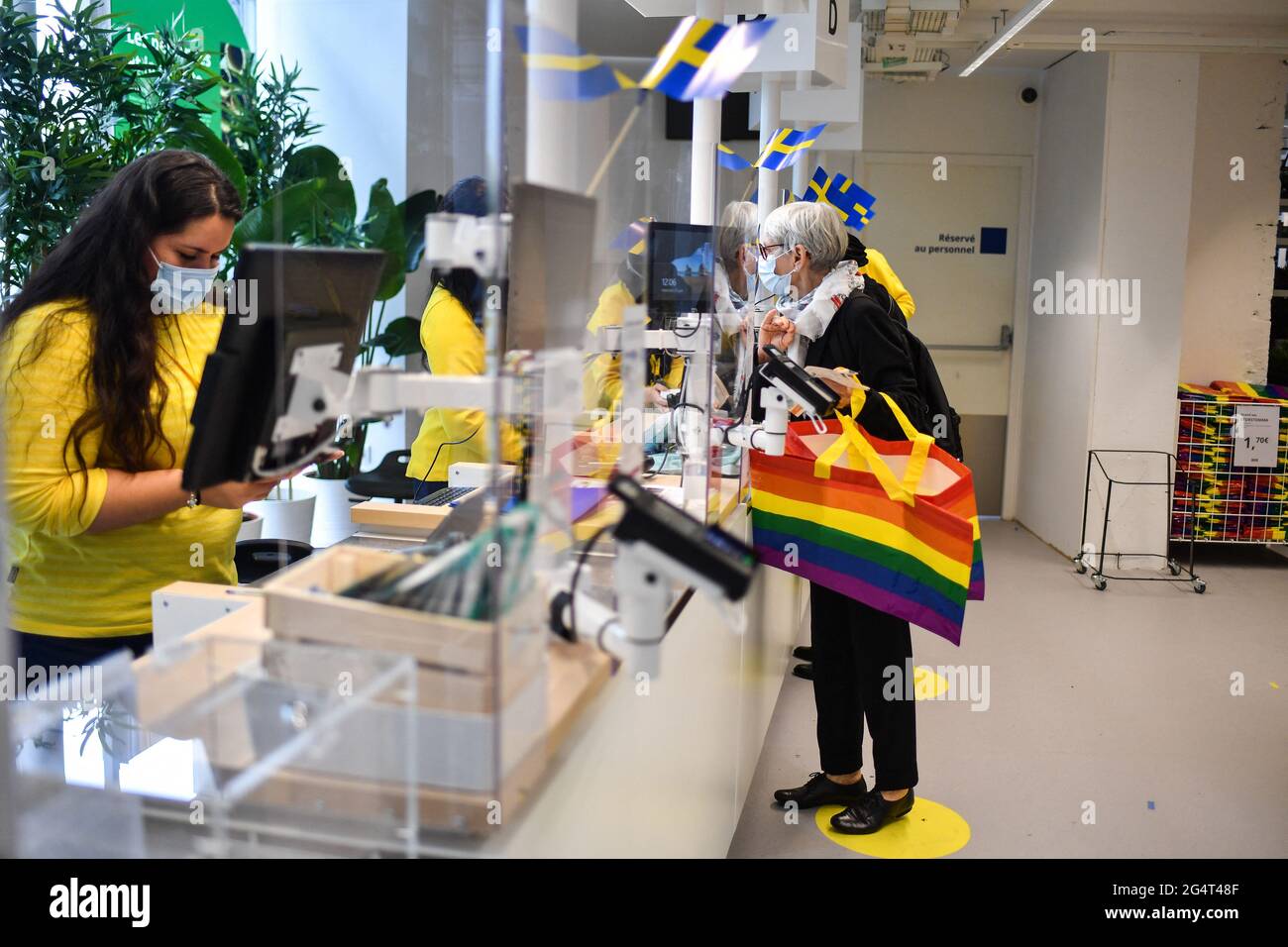 Opening of the new Ikea Decoration store located rue de Rivoli in Paris ...
