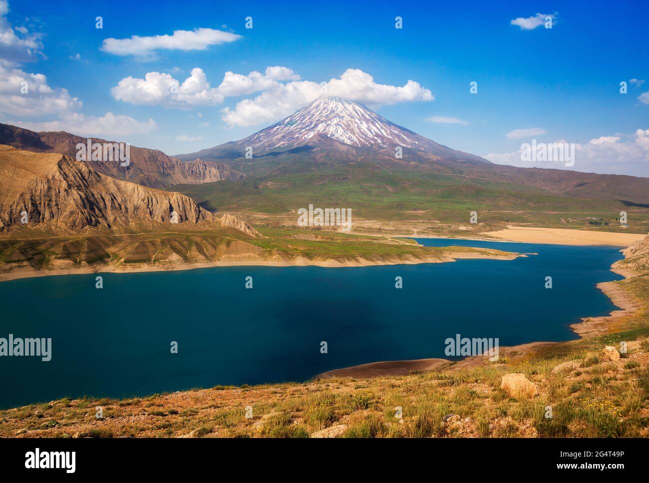 Mount Damavand, a potentially active volcano is a stratovolcano which ...