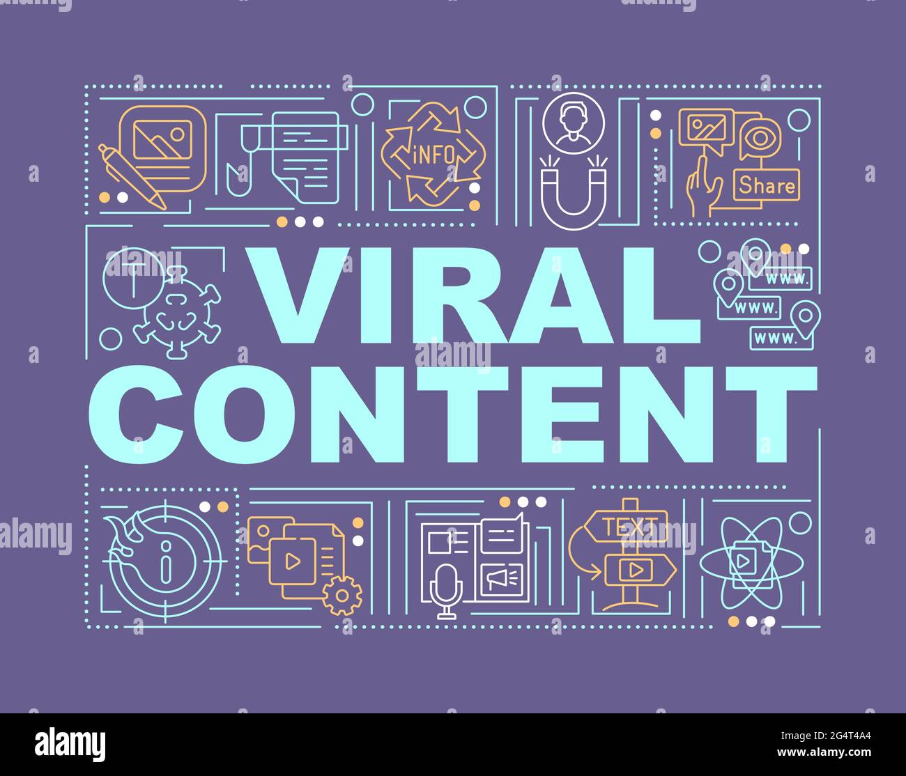 Viral content word concepts banner Stock Vector Image & Art - Alamy