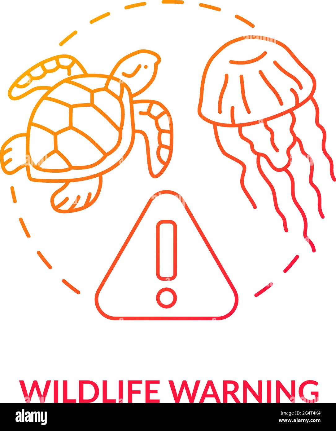 Wildlife warning concept icon Stock Vector Image & Art - Alamy