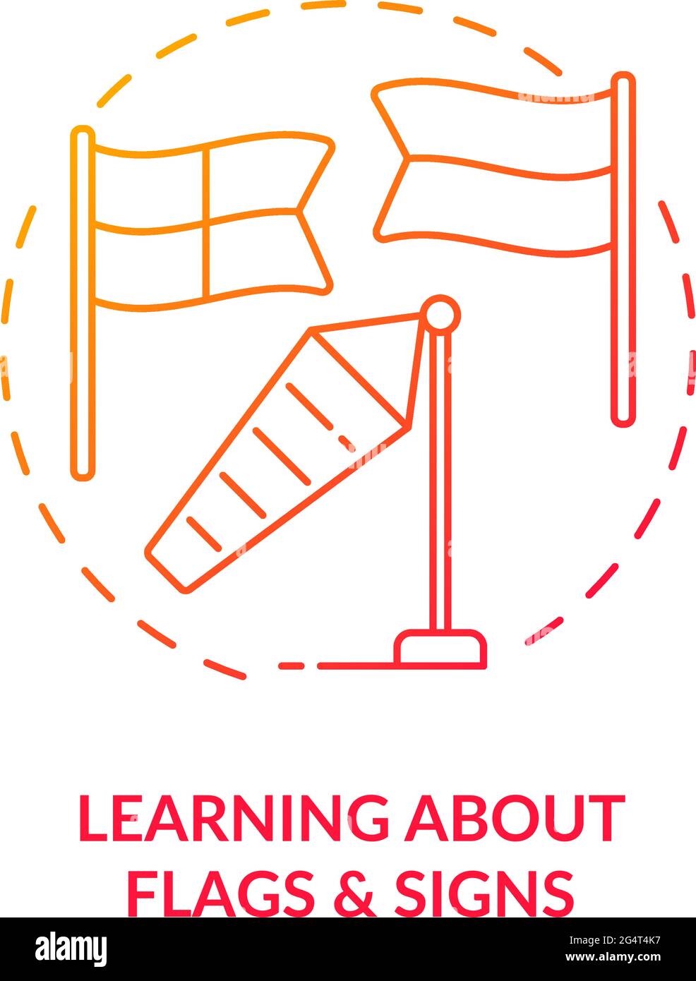 Learning about flags and signs concept icon Stock Vector Image & Art ...