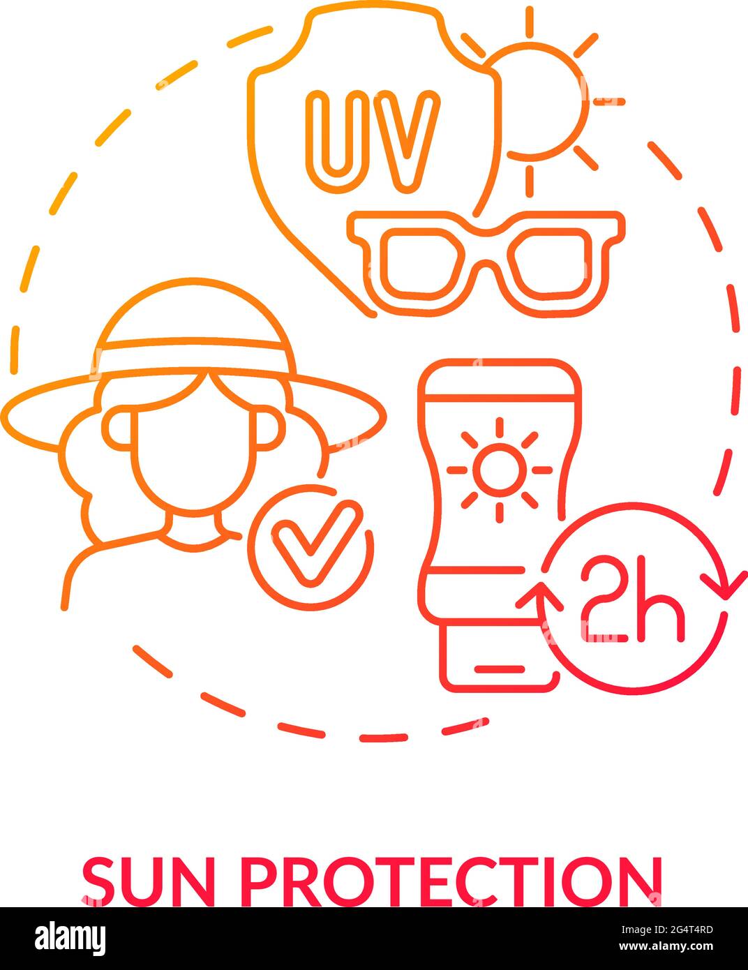 Sun protection concept icon Stock Vector Image & Art - Alamy