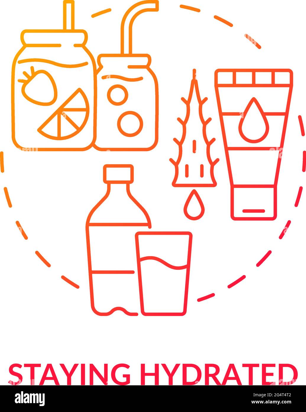 Staying hydrated concept icon Stock Vector Image & Art - Alamy