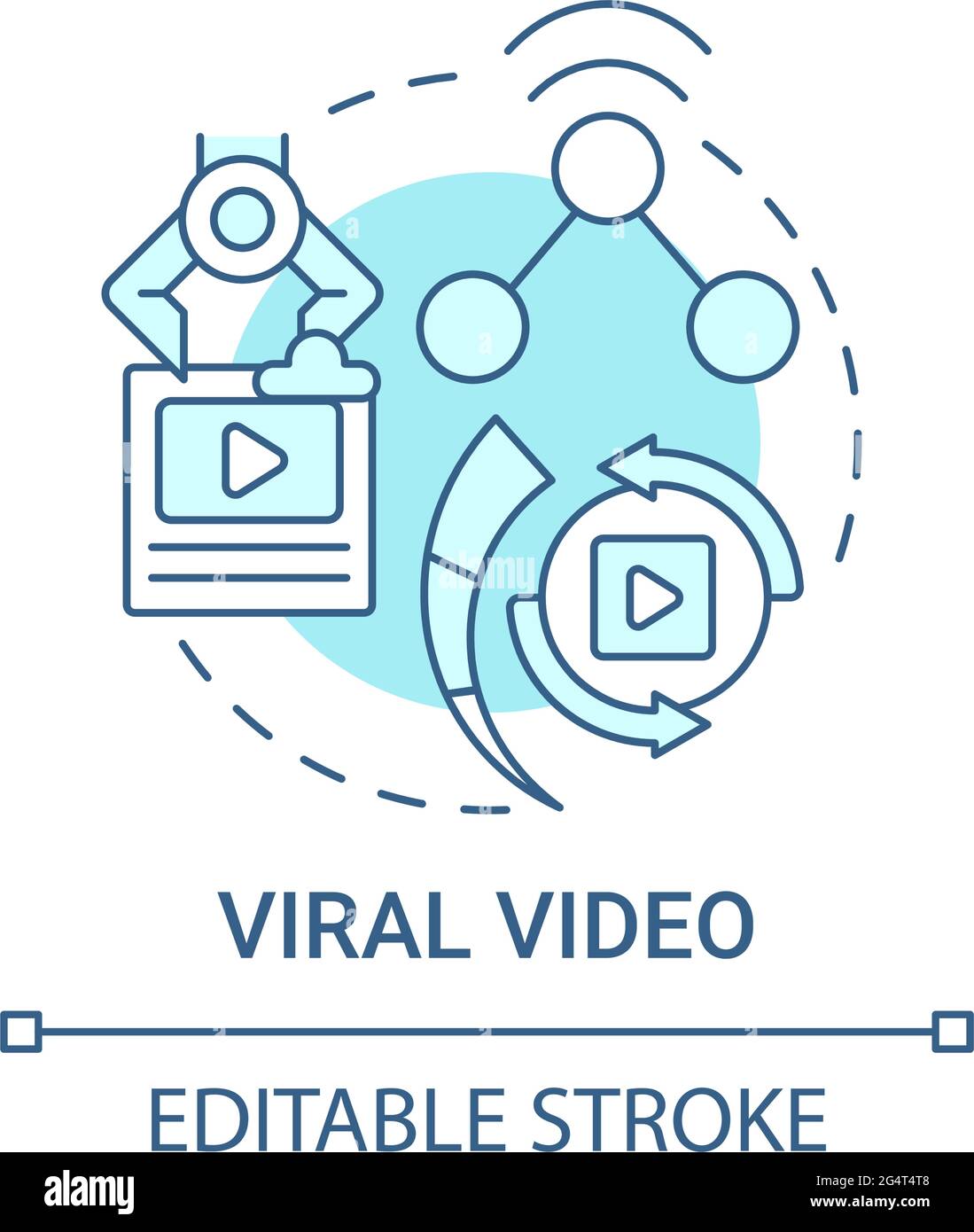Viral video concept icon Stock Vector Image & Art - Alamy