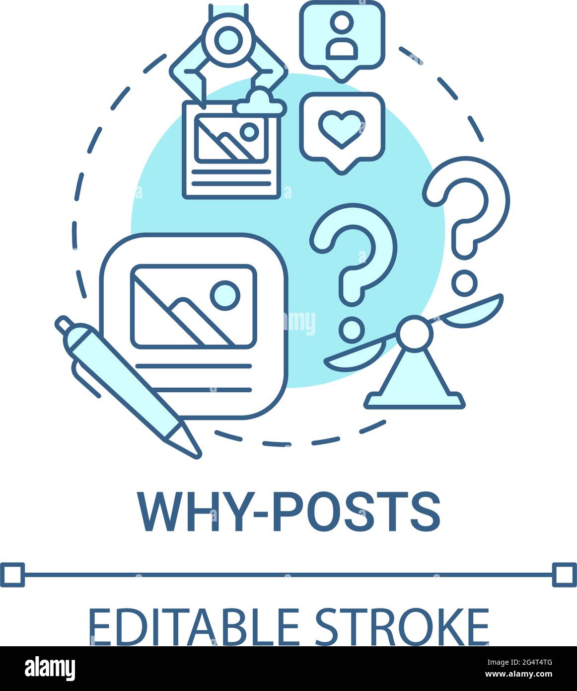 Why-posts concept icon Stock Vector Image & Art - Alamy
