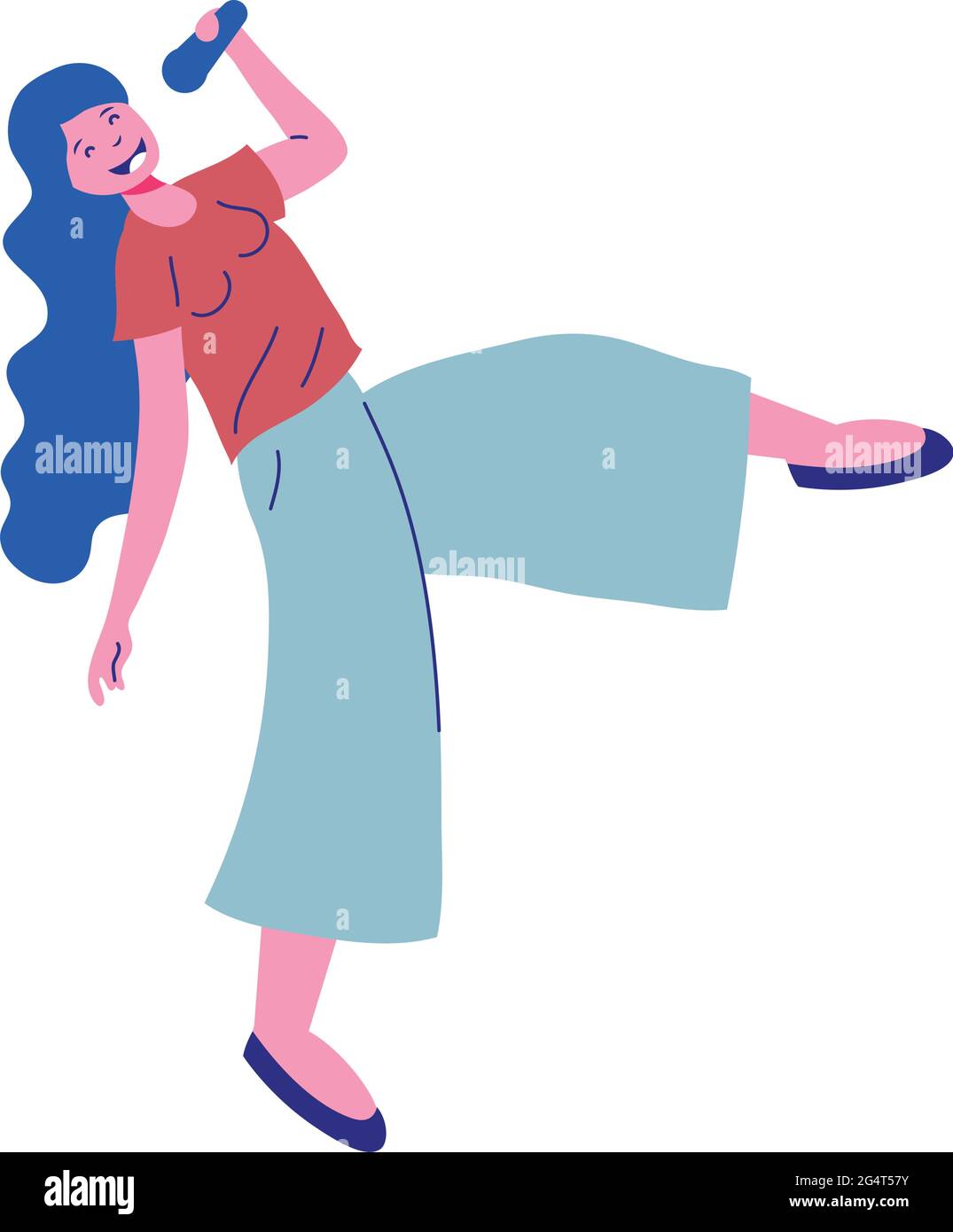 woman cartoon singing, girl female person Stock Vector Image & Art - Alamy