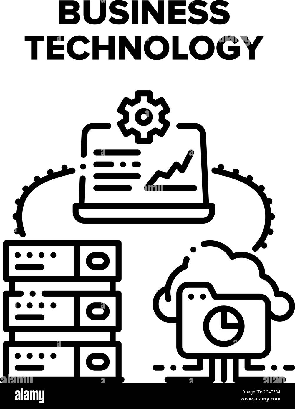 Business Technology Device Vector Black Illustration Stock Vector Image ...