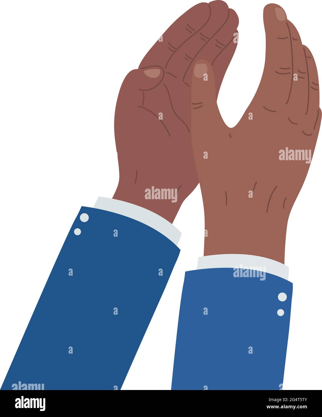 male hands clapping on white background Stock Vector Image & Art - Alamy