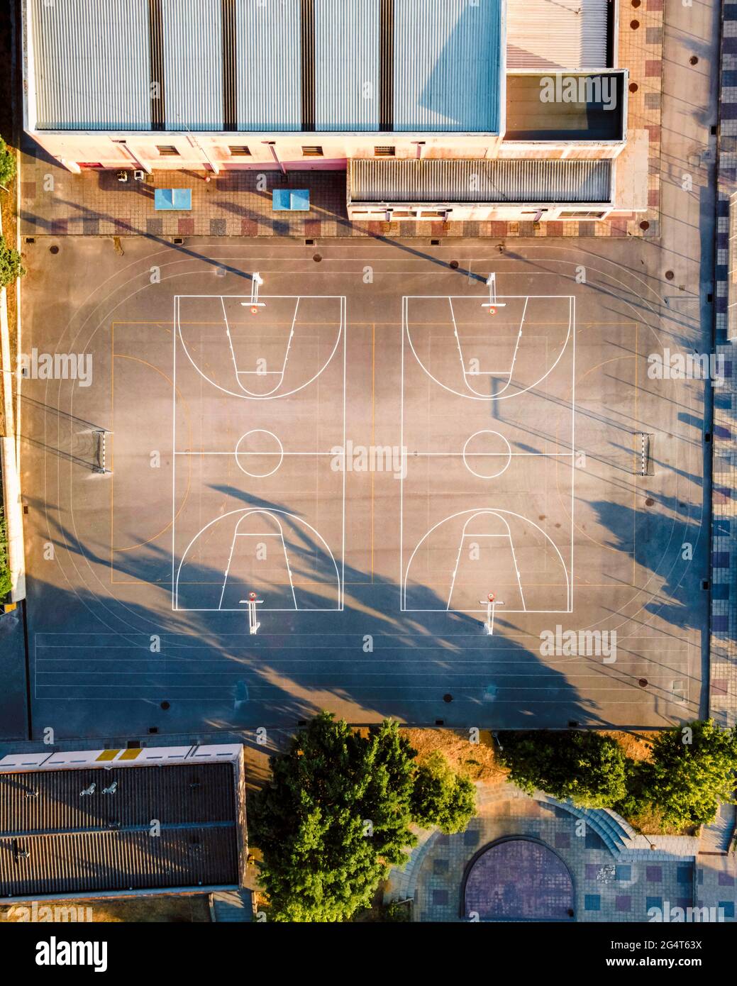Basketball Court Overhead View High Resolution Stock Photography and ...