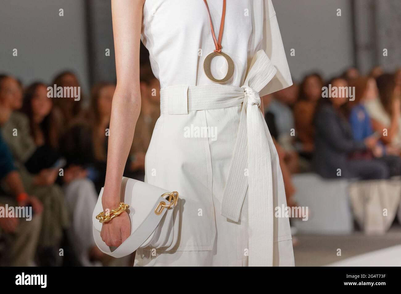 Cynthia Wu walks the runway during the Oroton show during the Afterpay ...