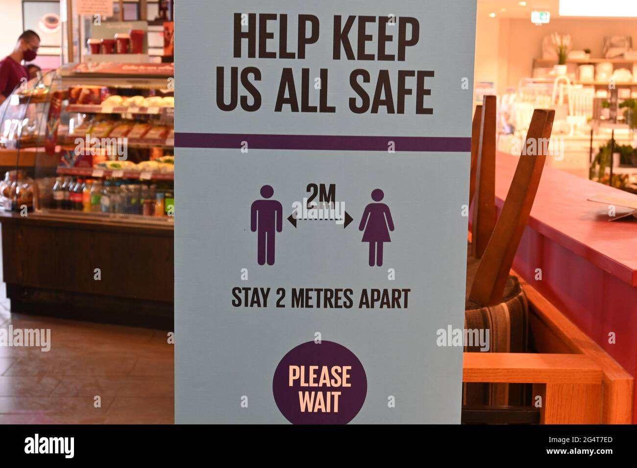 Cover 19 safety signs Stock Photo - Alamy