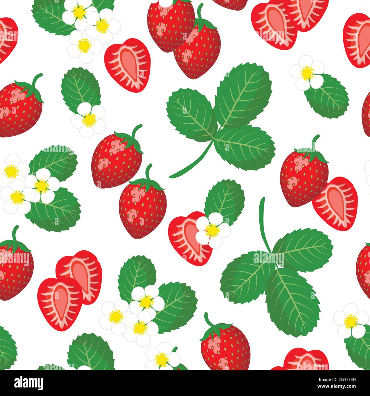 Vector seamless pattern with strawberry Stock Vector Image & Art - Alamy
