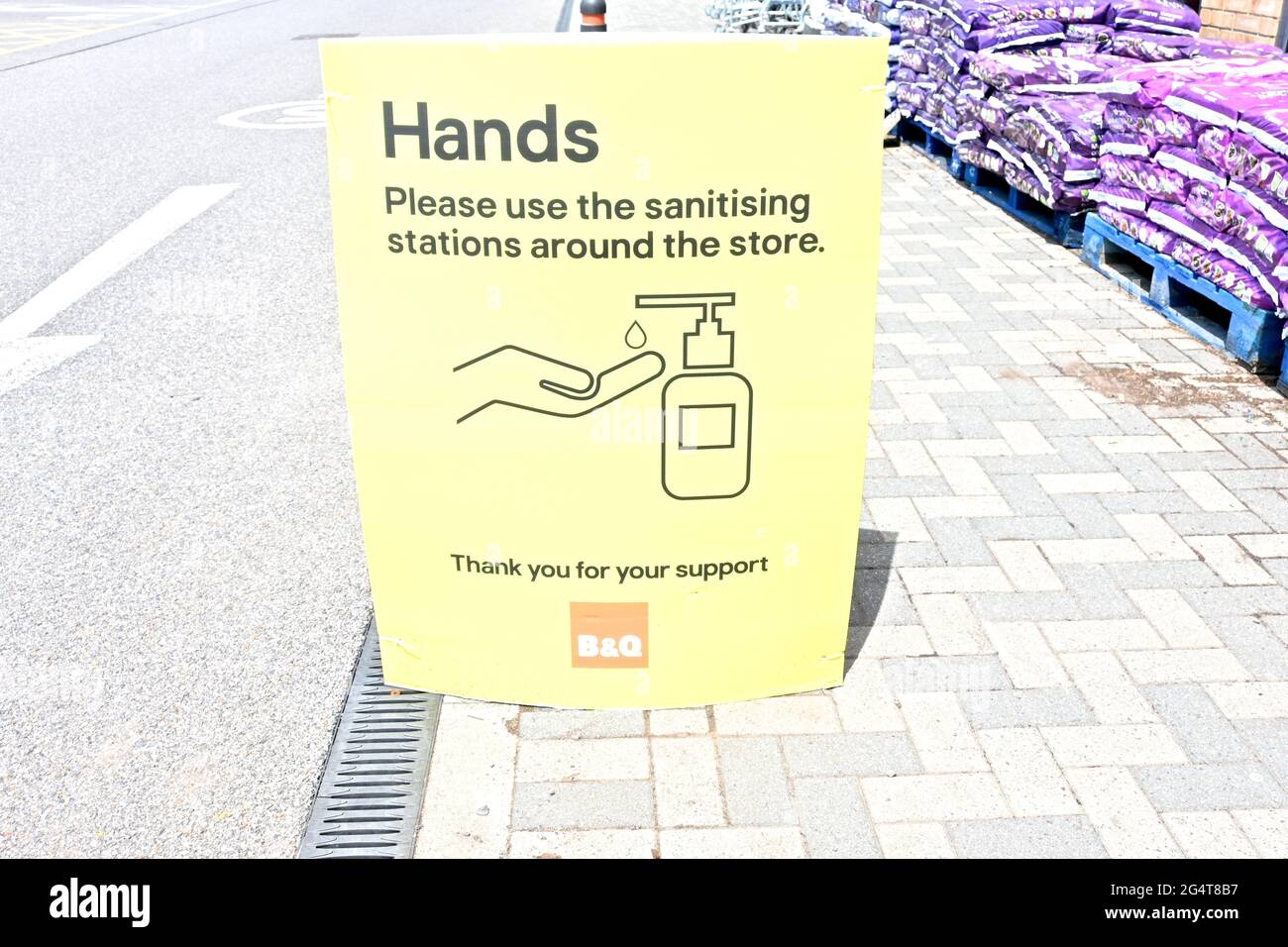 Cover 19 safety signs Stock Photo - Alamy