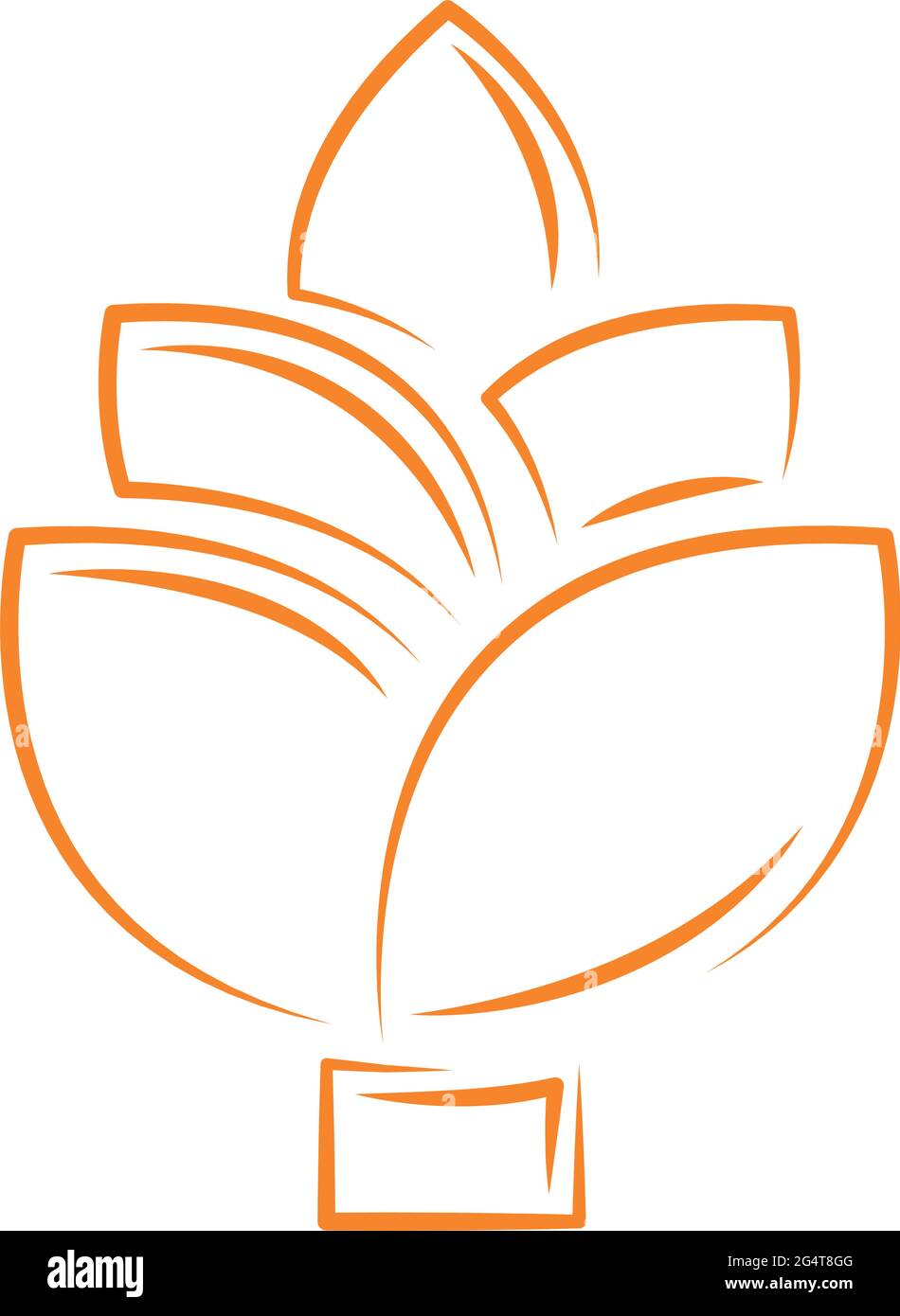 plant leaves on white background Stock Vector Image & Art - Alamy