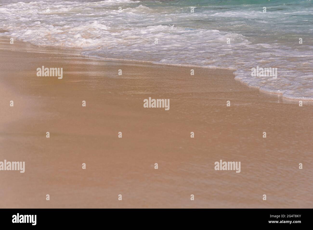 Nature coastline foamy tide bubble and wave of sea to beach Stock Photo ...
