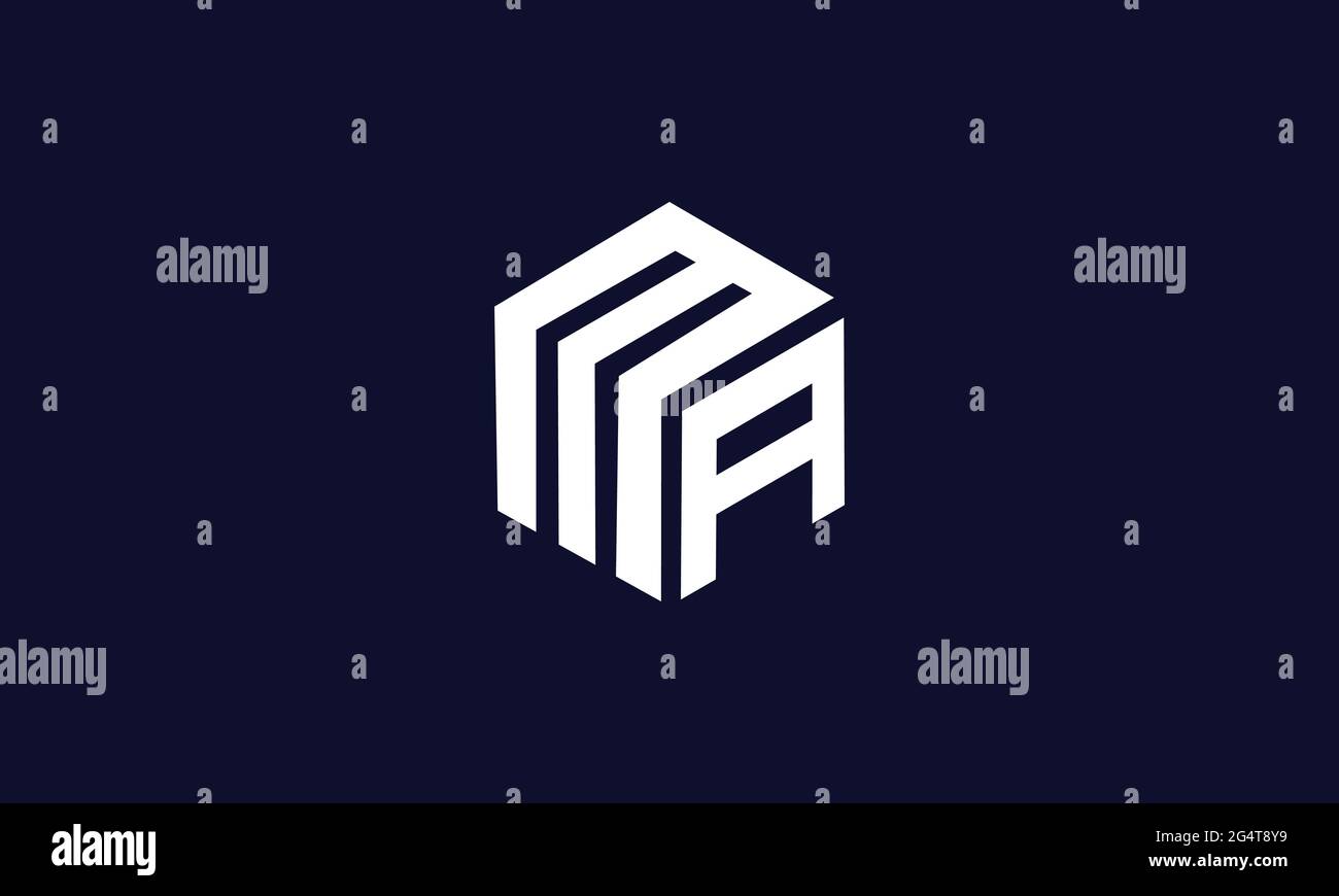 MA and AM A or M Initial Letter Vector Logo Design For Brand Stock ...