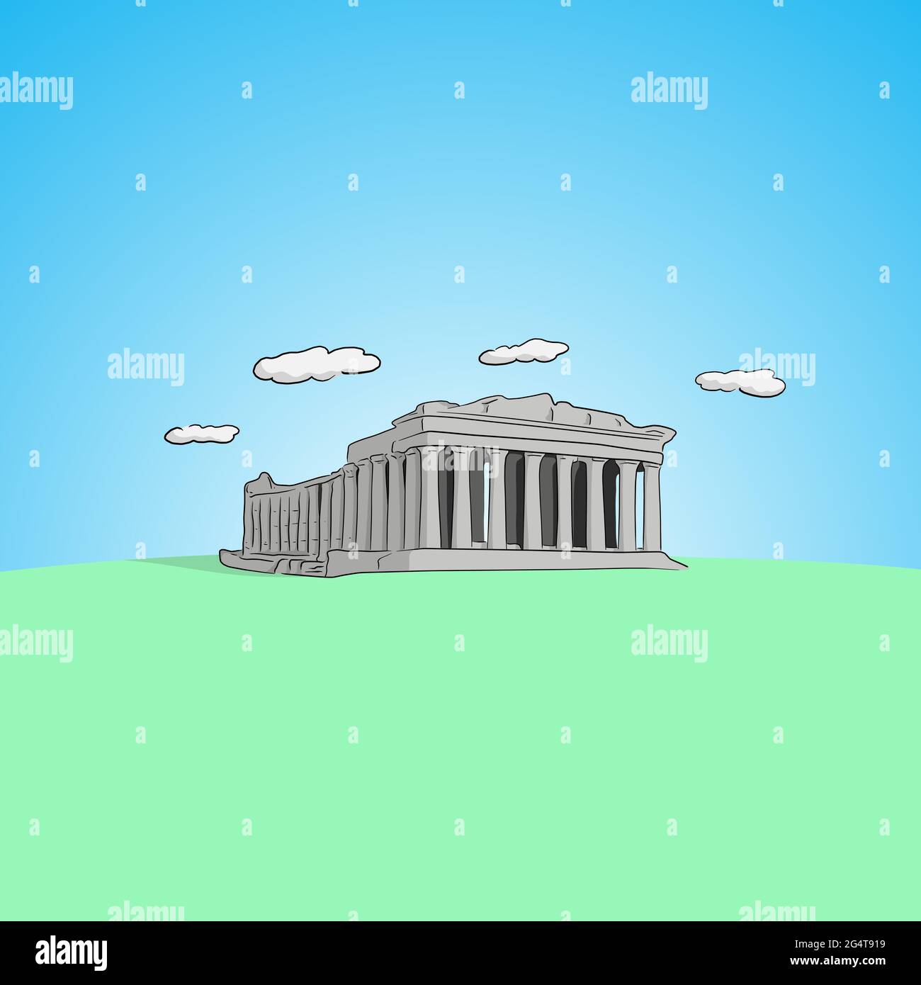 Ruin panorama Stock Vector Images - Alamy