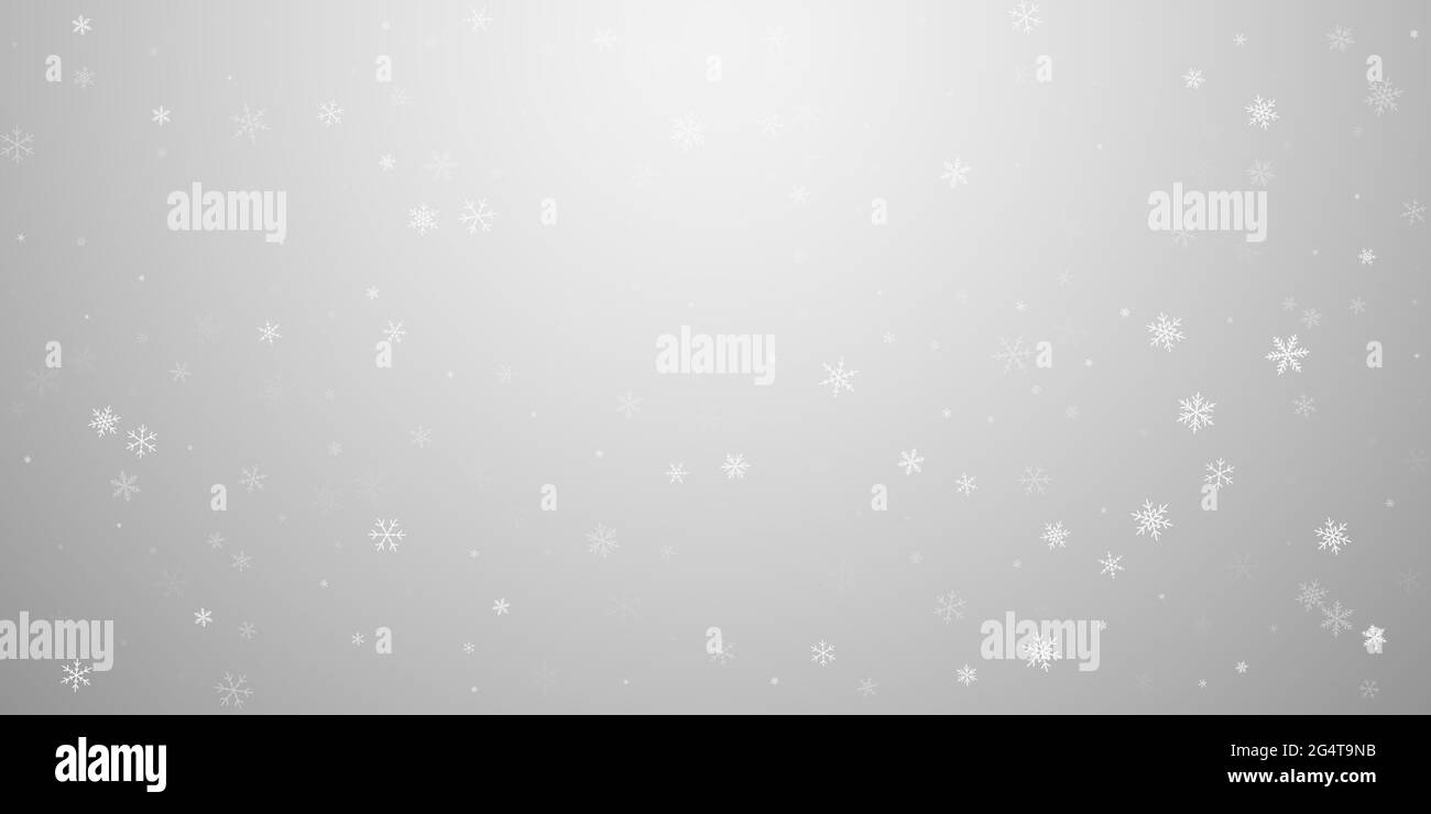 Sparse snowfall Christmas background. Subtle flying snow flakes and ...