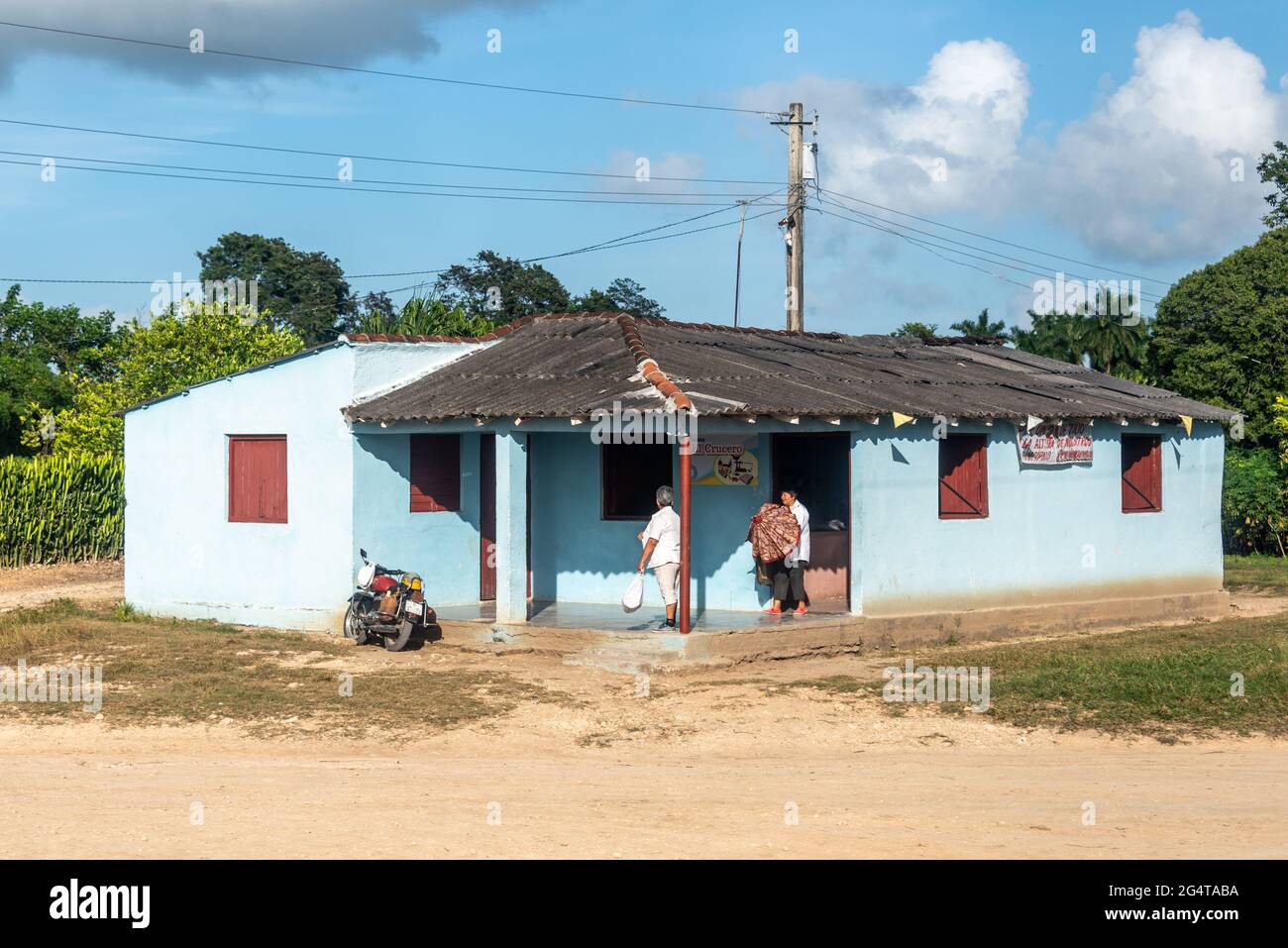 Ration book store architecture building, Cuba Stock Photo - Alamy