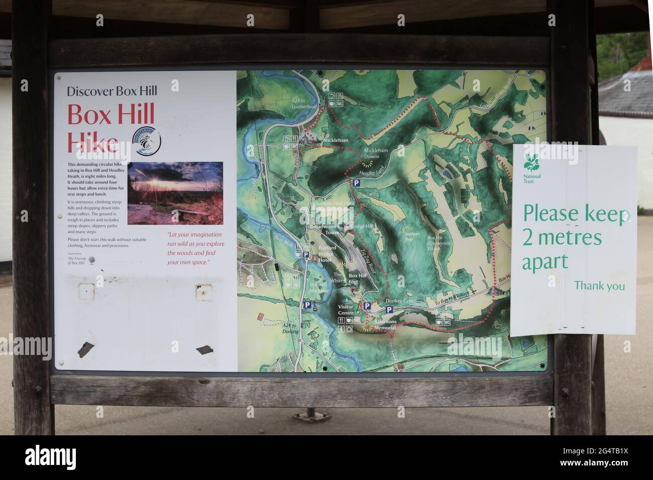 Box hill hike map hi-res stock photography and images - Alamy