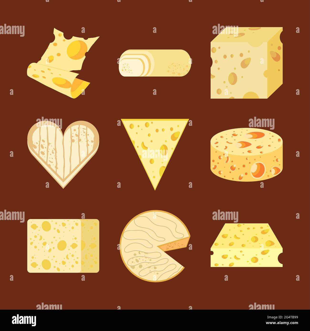 cheese different shapes Stock Vector Image & Art - Alamy