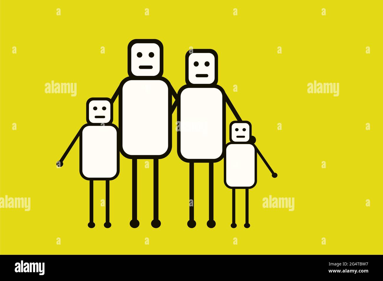 Nuclear family cartoon hi-res stock photography and images - Alamy
