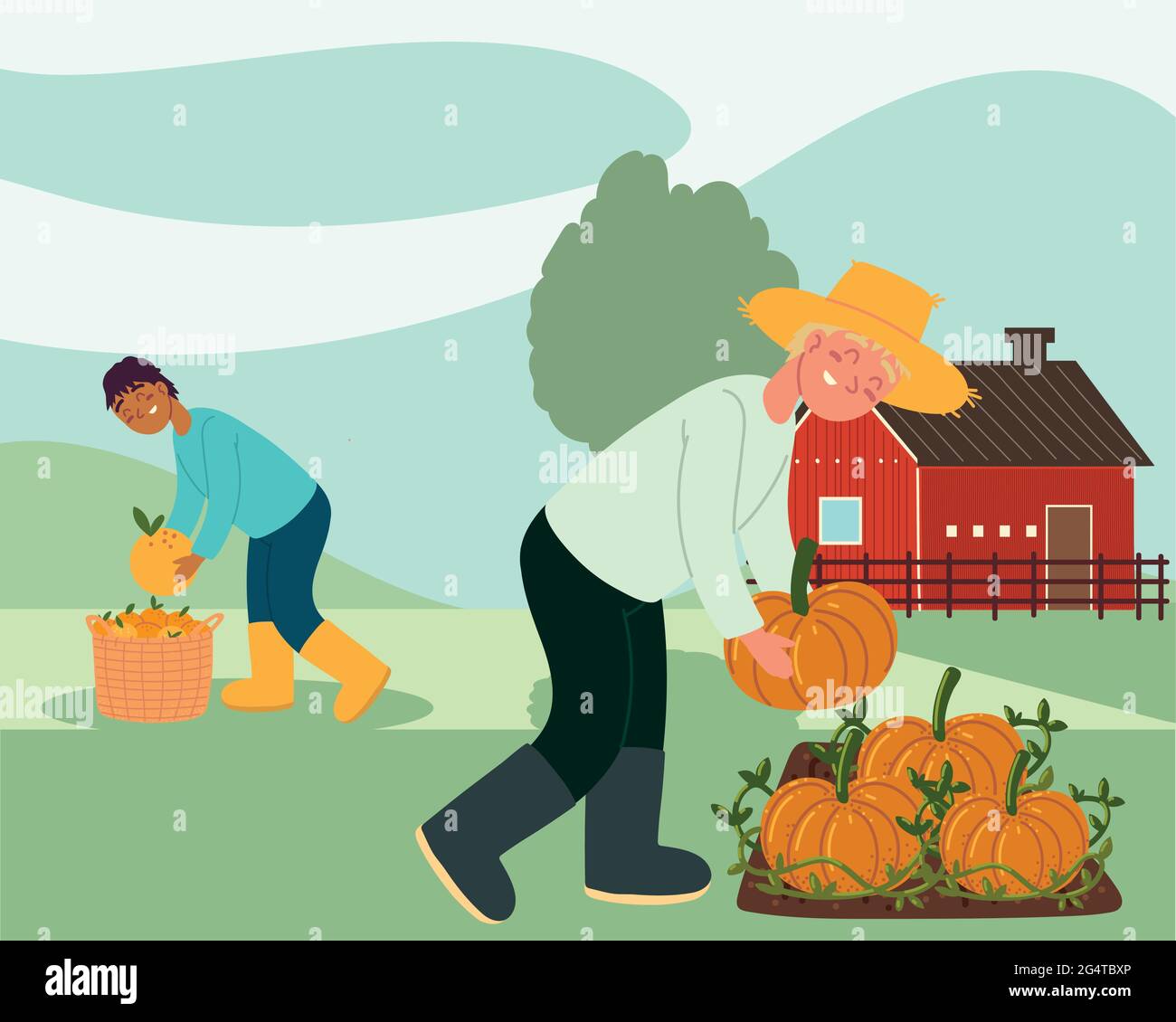 farmers worker farm Stock Vector Image & Art - Alamy