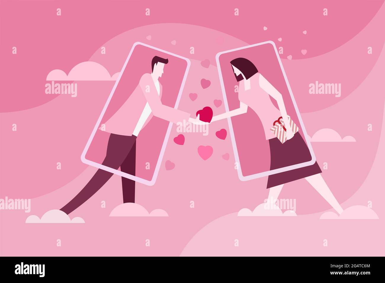Exchange greetings Stock Vector Images - Alamy