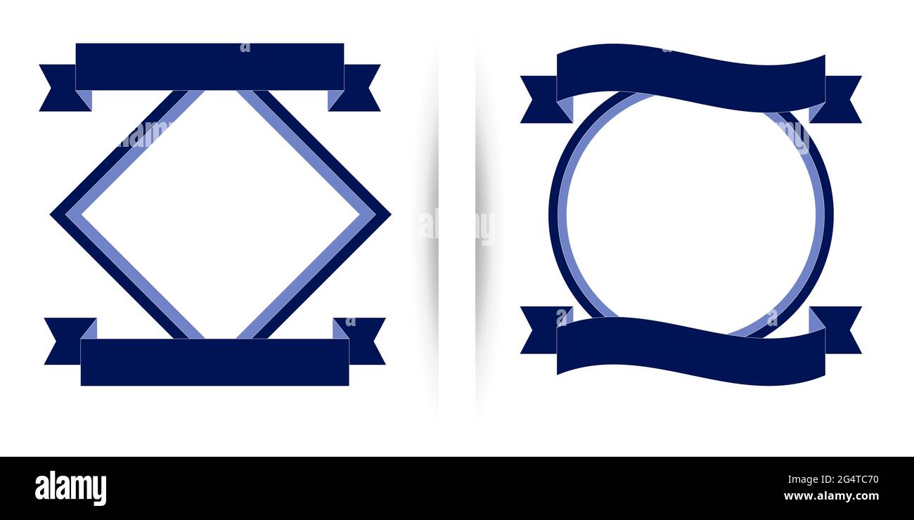 Classic frame, navy blue color Stock Photo - Alamy