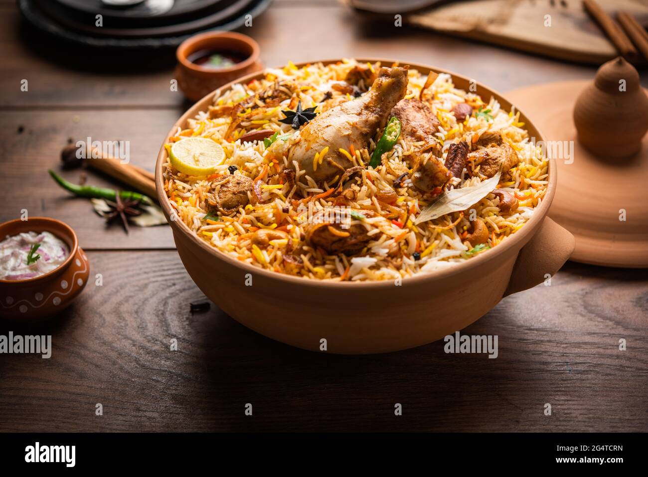 Dum Handi chicken Biryani is prepared in an earthen or clay pot called ...