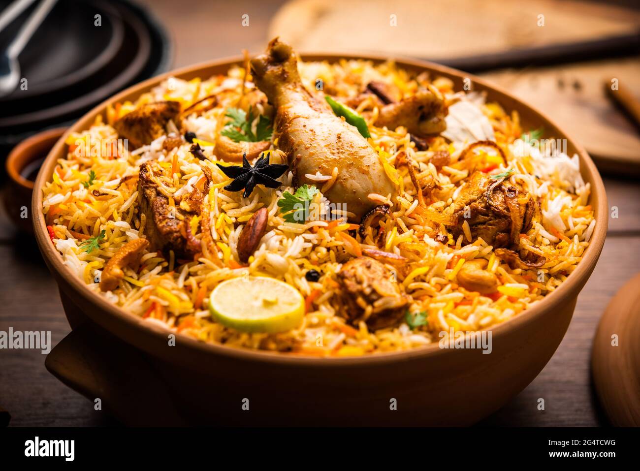Dum Handi chicken Biryani is prepared in an earthen or clay pot called ...