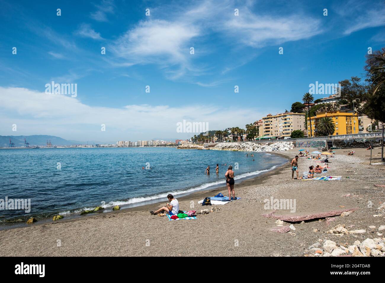 Pedregalejo Beach in Malaga Stock Photo - Alamy
