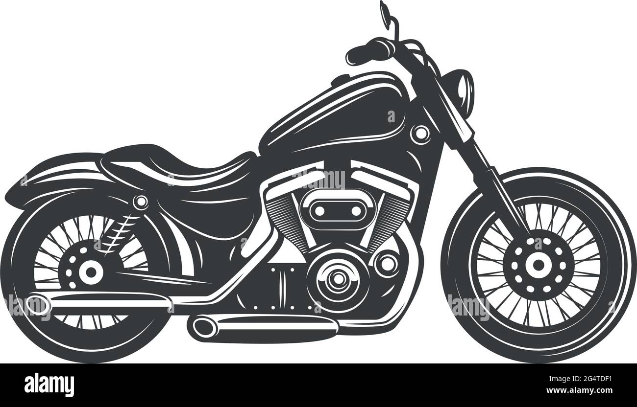 black motorcycle vehicle on white background Stock Vector Image & Art ...