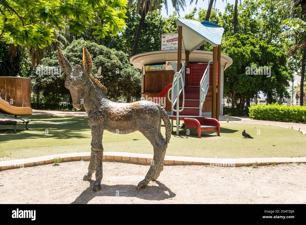 Sculpture of the donkey Platero Stock Photo - Alamy
