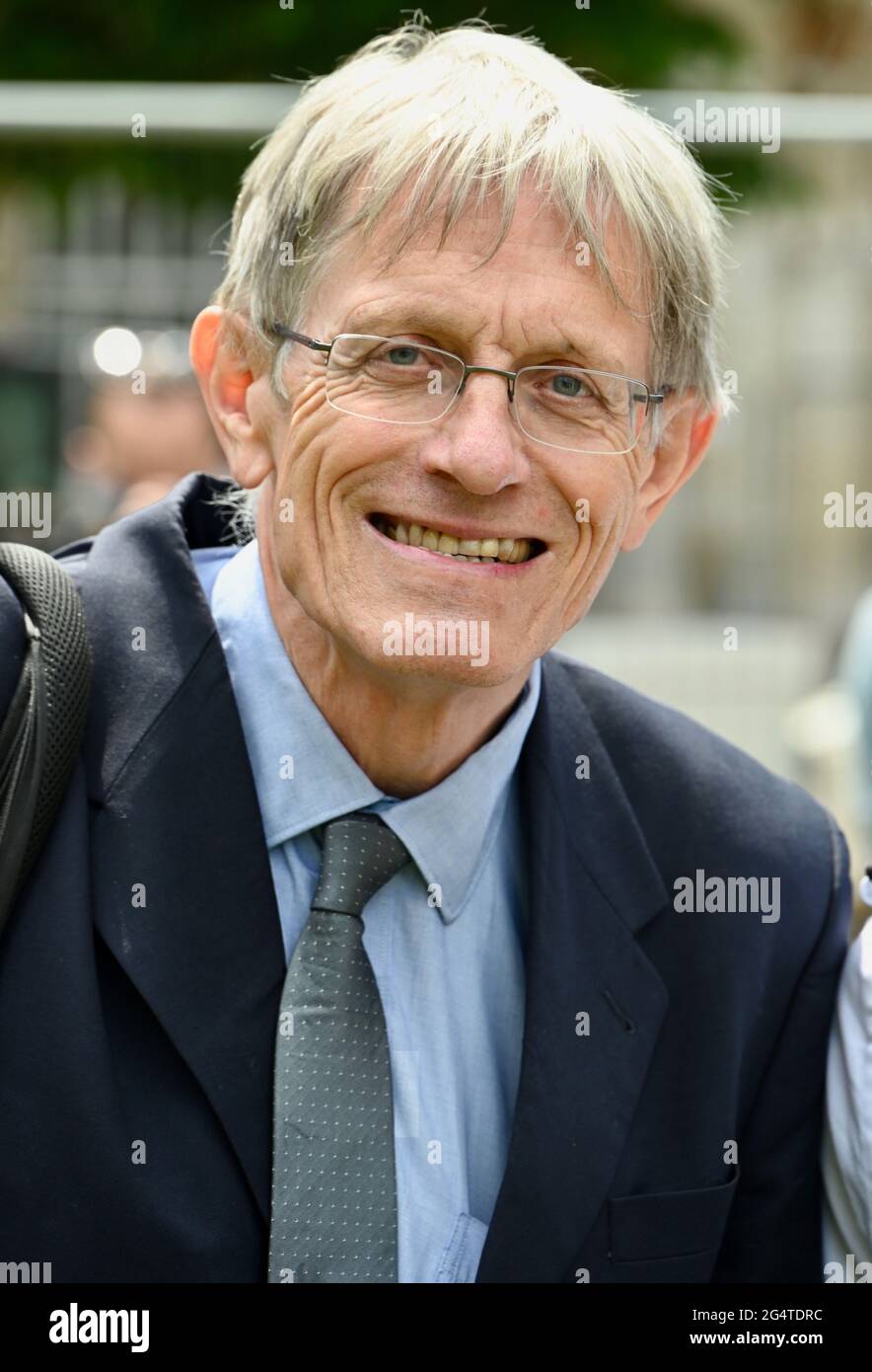 London, UK. Simon Calder, Travel Day of Action, College Green, Houses ...