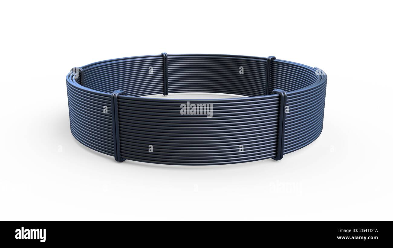 steel wire coil for iron rod tying, isolated cg industrial 3D ...