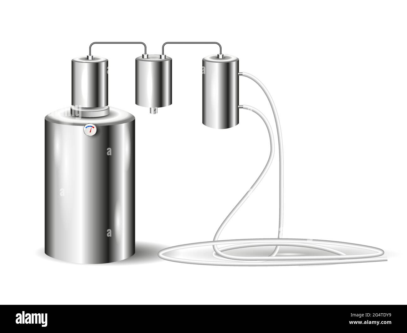 An industrial distiller. Vector illustration. Distill water Stock ...