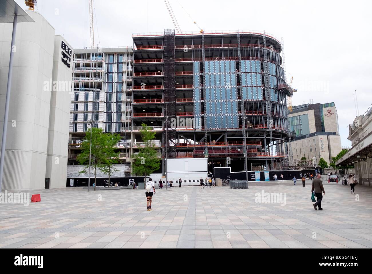 The Interchange building under construction in Cardiff Central Square ...